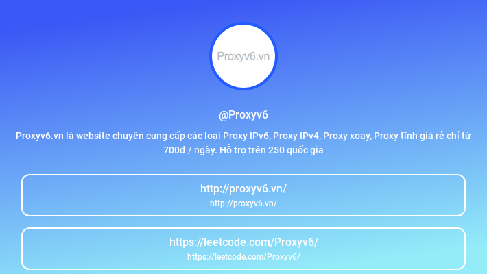 @Proxyv6 | Link Space