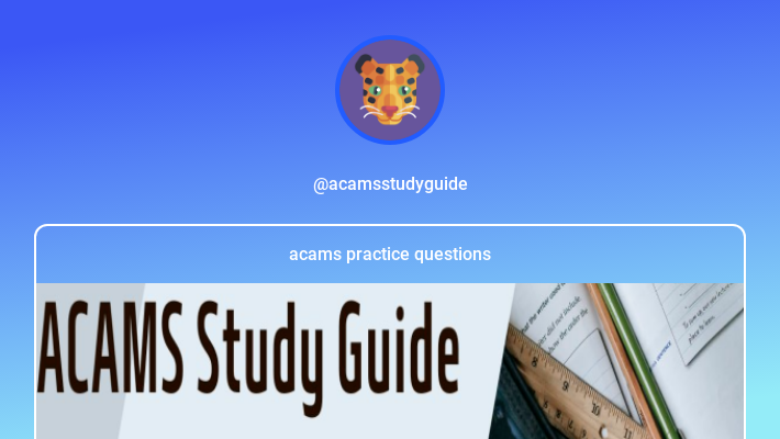 @acamsstudyguide | Link Space