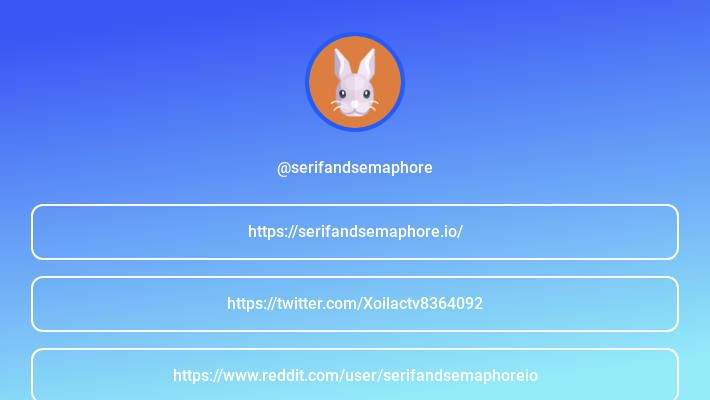 @serifandsemaphore | Link Space @serifandsemaphore | Link Space