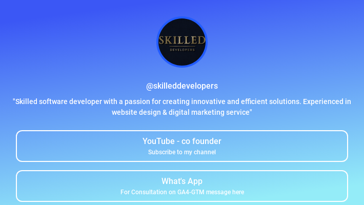 @skilleddevelopers | Link Space